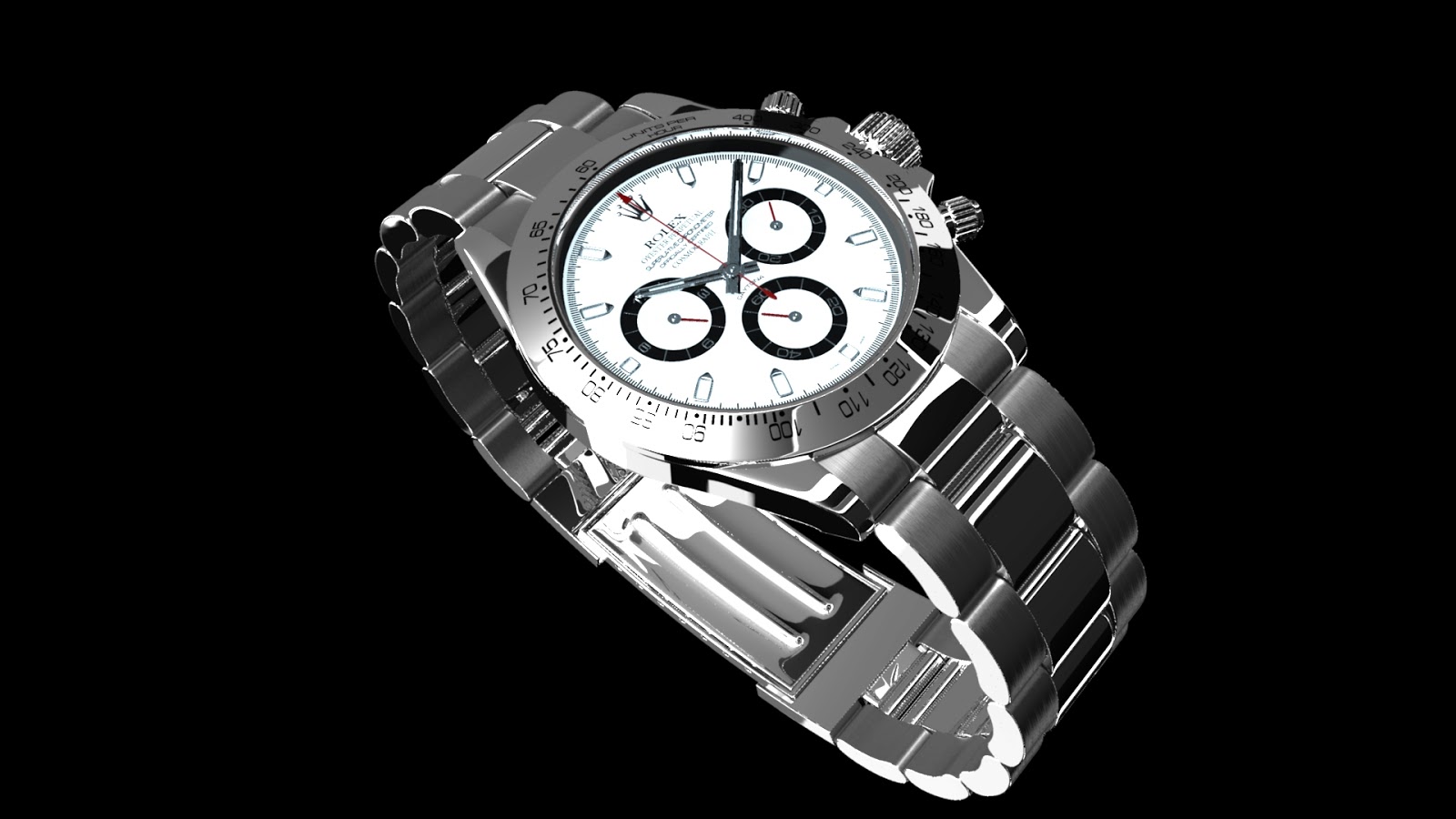 Rolex Watch Modeling Texturing Lighting And Rendering.(Test Renders)