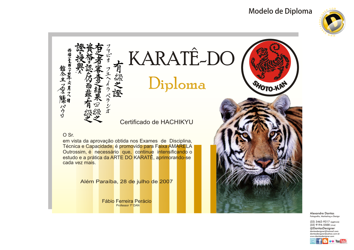 DantasDesigner: Diploma Karatê-Do - Modelo 01