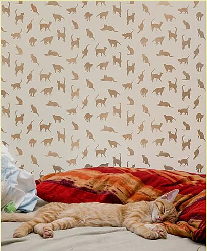 Catsparella: Catify Any Surface With The Allover Cat Stencil