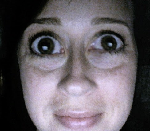 Our Life...: Bug Eyes and a Frog Face