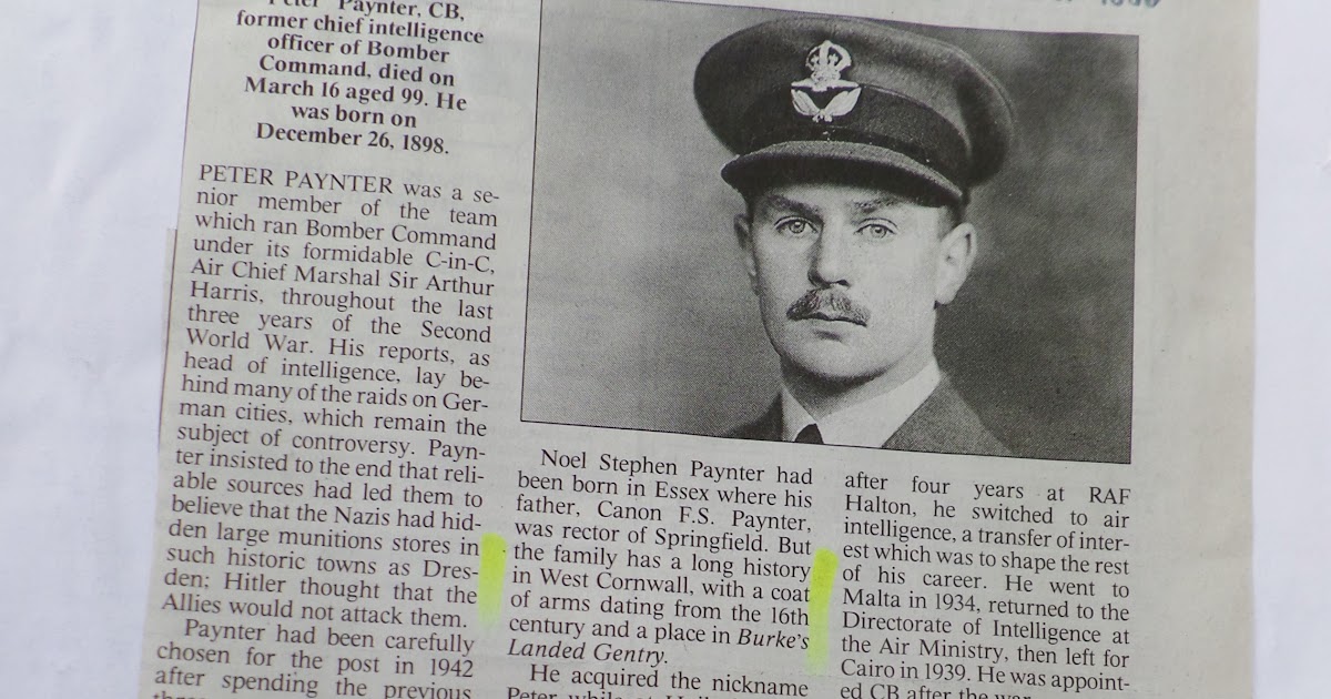 Peerage News: Obituary: Air Commodore Peter Paynter