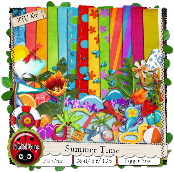 PolkaDot Scraps by Chassity: PTU to FTU Freebie: Spring and Summer