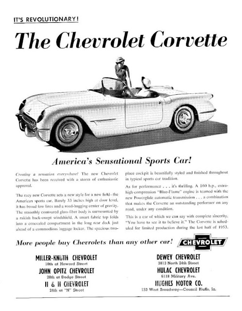 RETRO KIMMER'S BLOG: THE FIRST CORVETTE WAS ASSEMBLED IN FLINT JUNE 30 1953