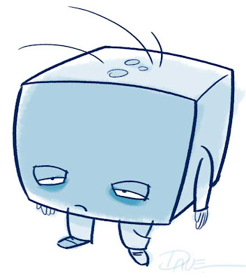 Kirdoodle: Tuckered out little cube guy