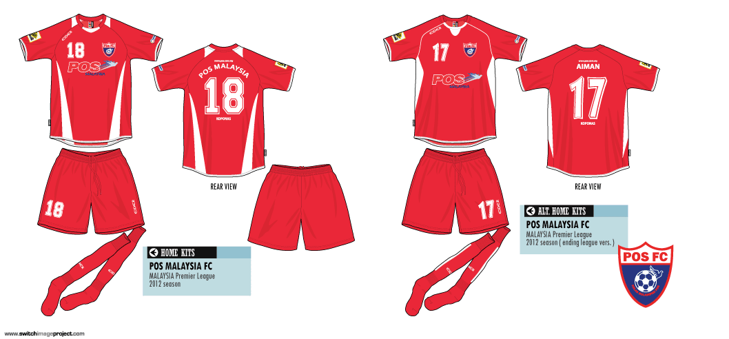 Football teams shirt and kits fan: Pos Malysia FC 2012 Completed.