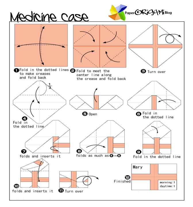 Useful Origami: Medicine Case | Paper Origami Guide