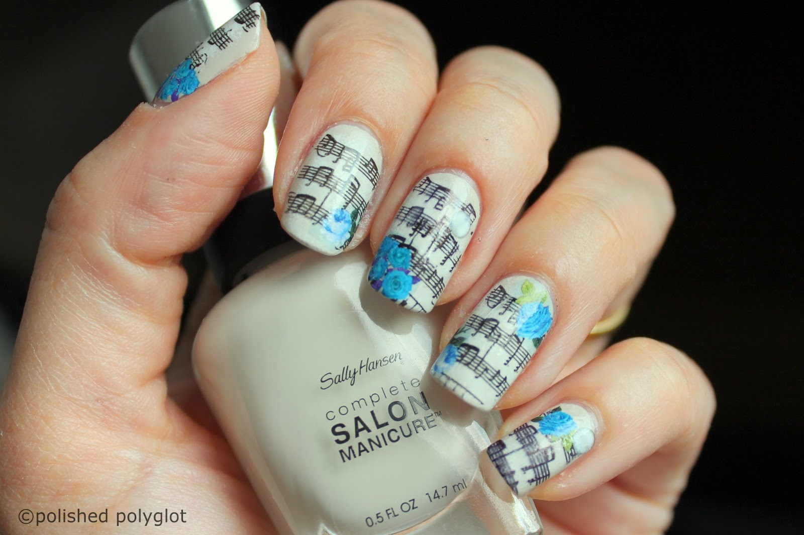 Music Notes Nail Design