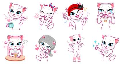 LINE Stickers Community: Free line stickers-Lovely Angela stickers