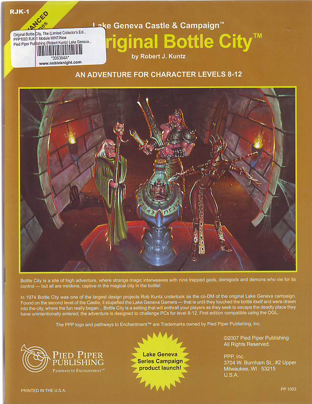 Quag Keep: RJK-1: Original Bottle City #465