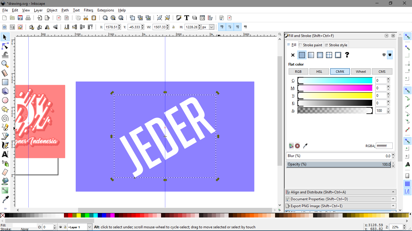 Cara membuat Stylish Liquid Text Effect menggunakan Inkscape ~ JEDER TUTS