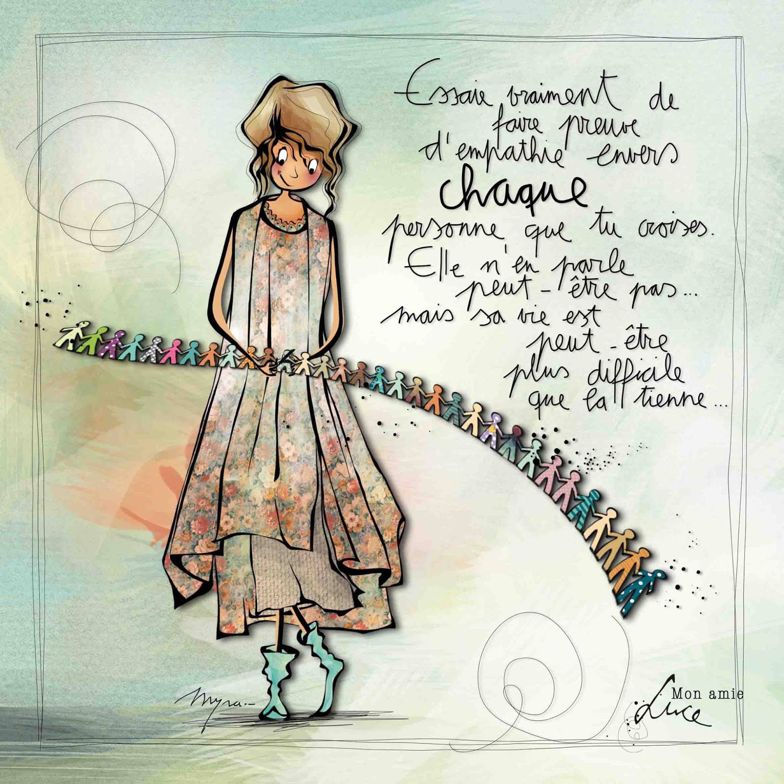 MYRA & les couleurs ...: mon amie "LUCE"