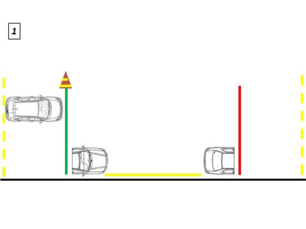Baliza passo a passo. | Eu estou dirigindo.