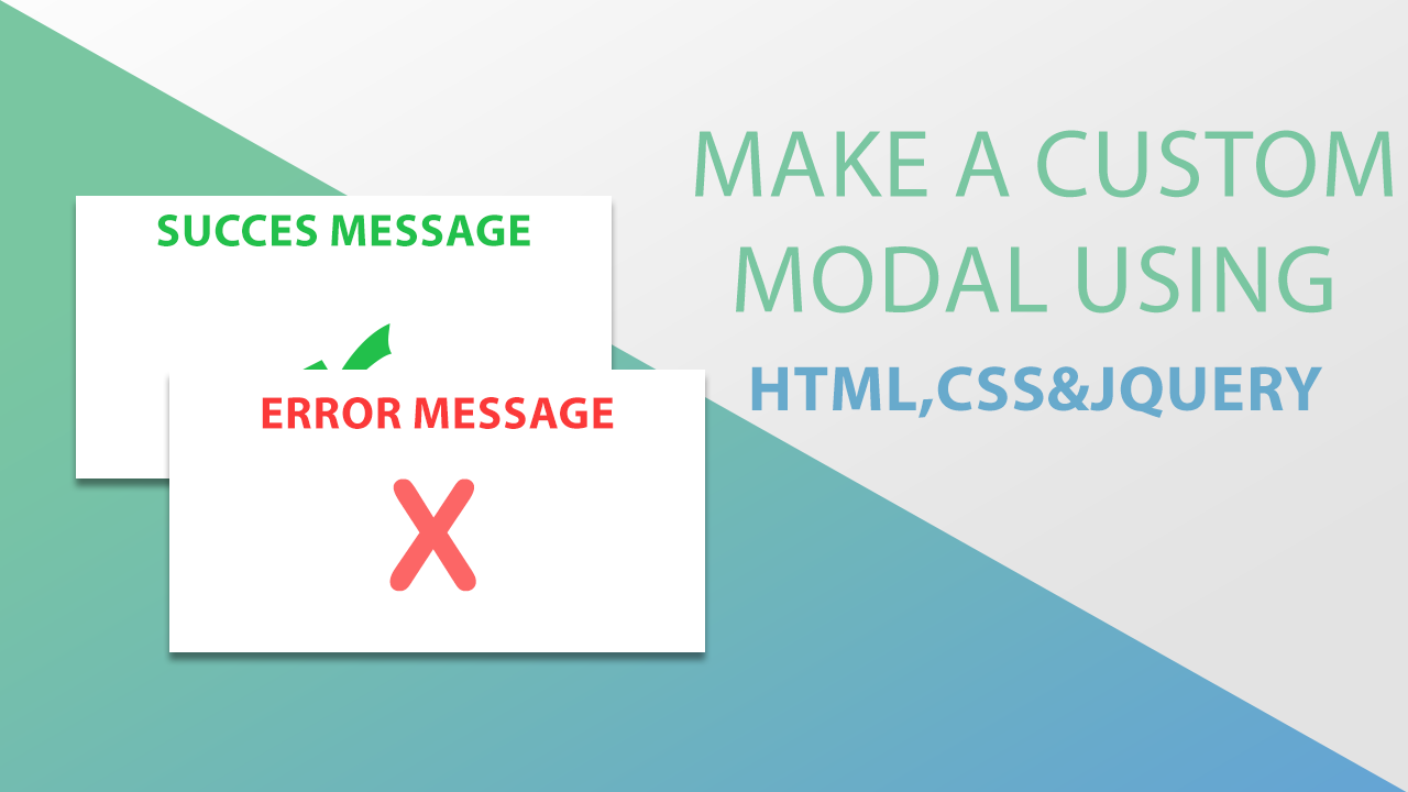 Make A Custom Modal Using Html Css And Jquery Doctorcode