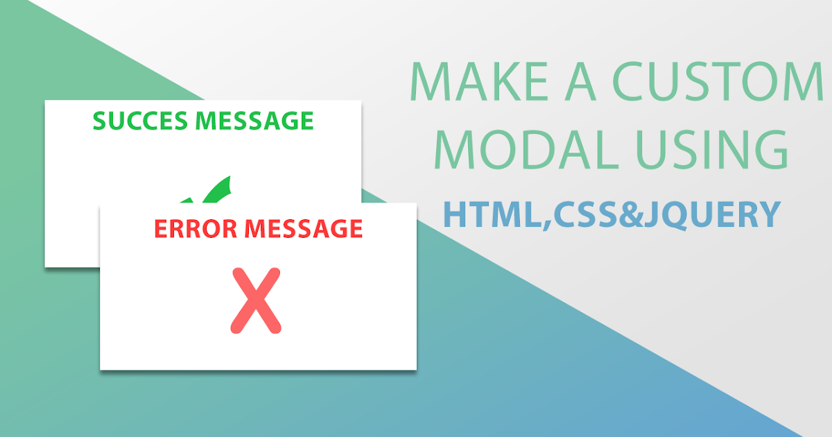 Make A Custom Modal Using Html Css And Jquery Doctorcode