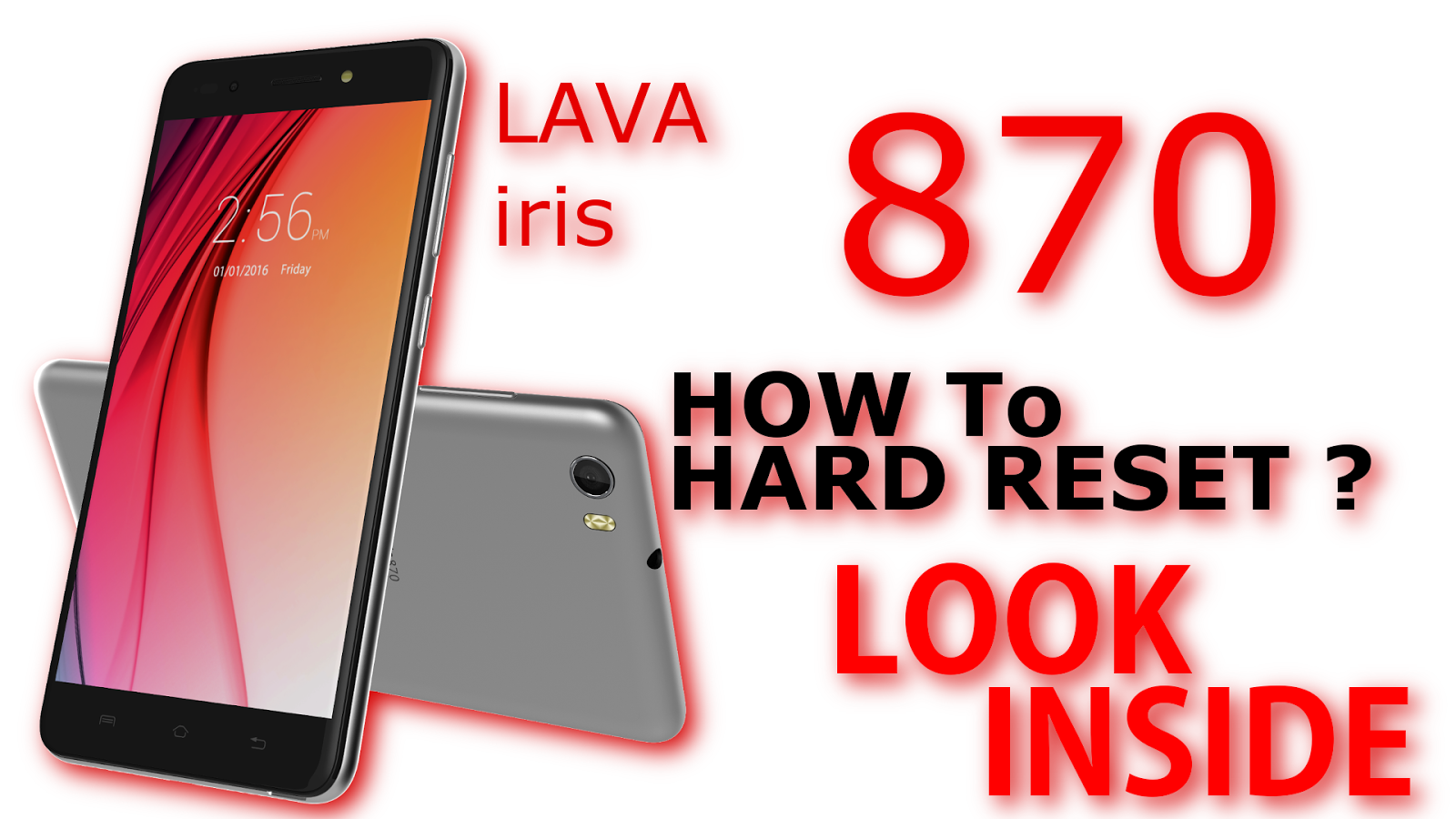 How To Hard reset/Hand flash LAVA iris 870 android smart phone