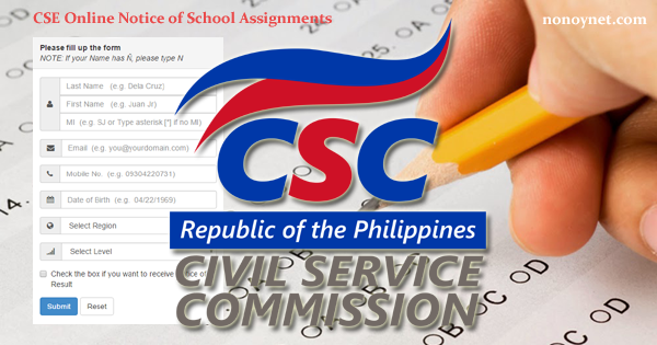 Civil Service Exam School Assignments in Region VI now out - Nonoynet