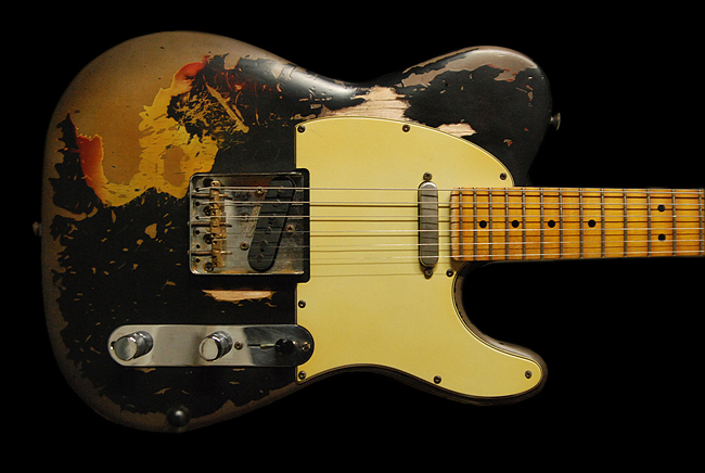 L E N N Y: Telecaster Relic - Matt Black On The 3TS Concept ( Refinish ...