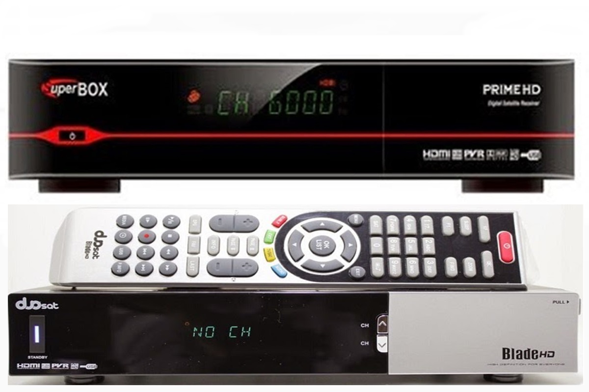 Superbox Prime HD em Duosat Blade HD com correções no sistema SKS 58W e ...