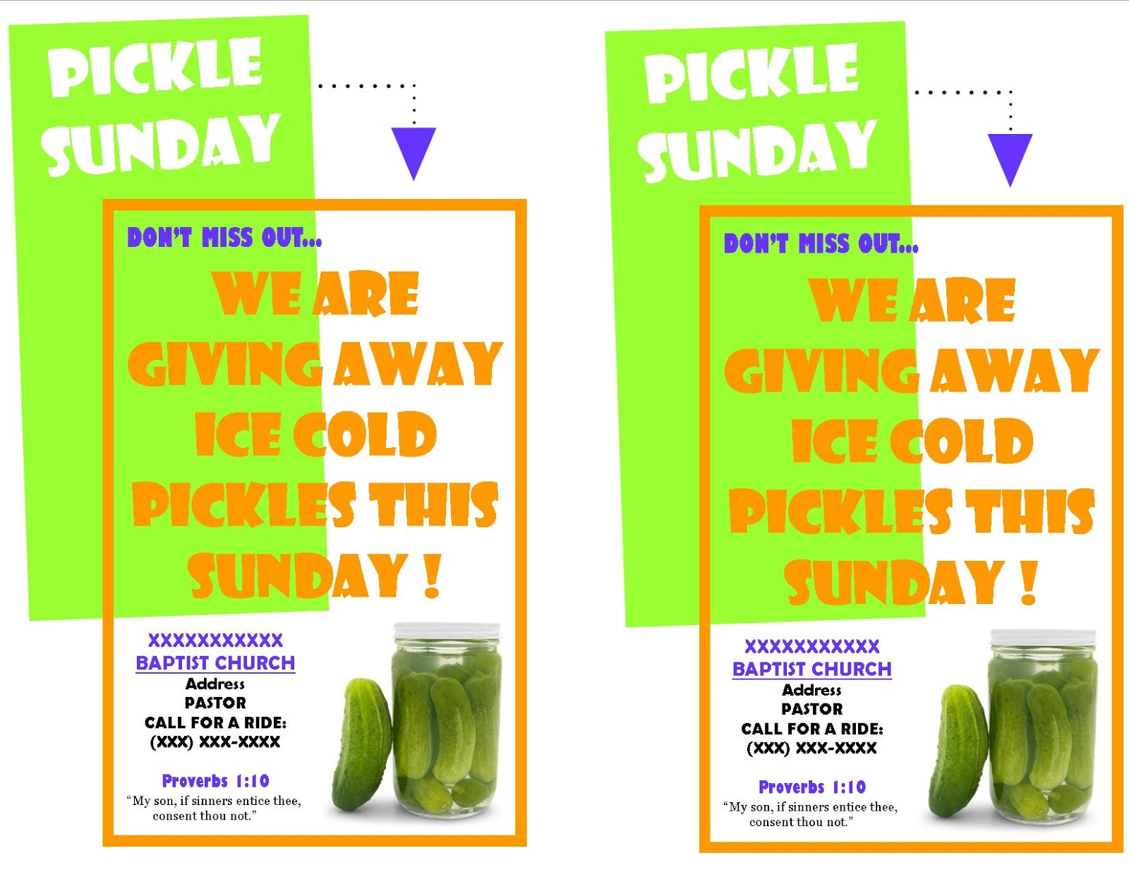 The Ministry Toolbox: PICKLE SUNDAY PROMOTION