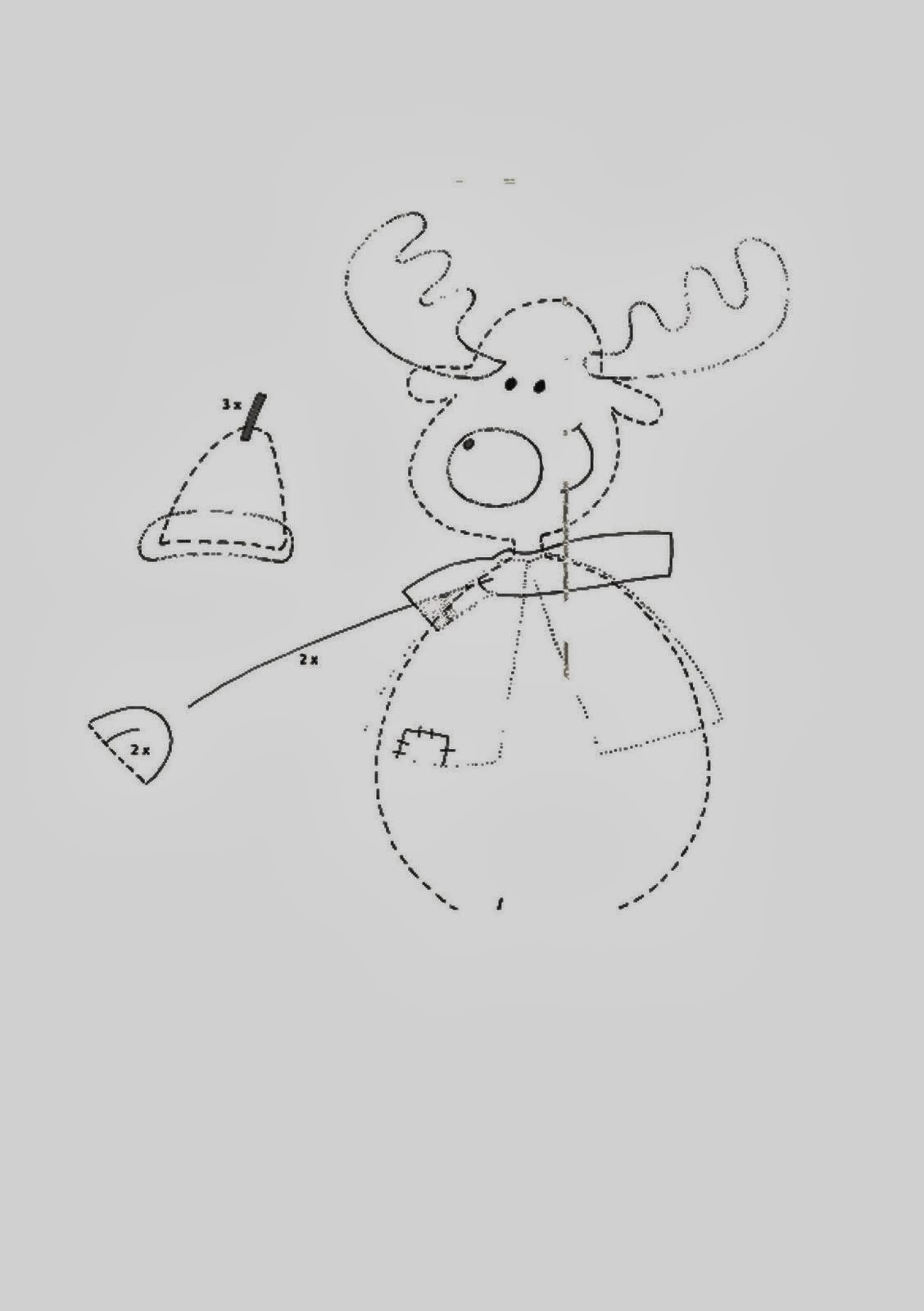 Óvodás Gyerekek: Rénszarvas sablonok