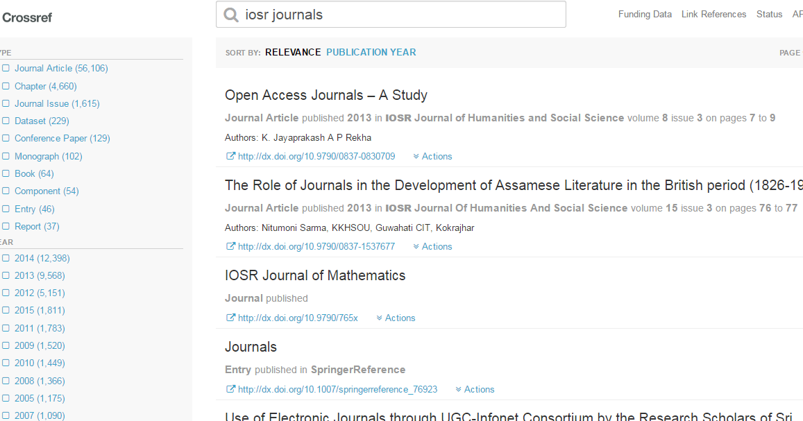 # IOSR Jounrals are Best indexed Journals @ Highest Indexed Articles in ...
