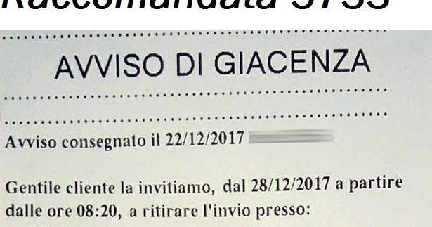 Raccomandata 5733, sarà una multa?