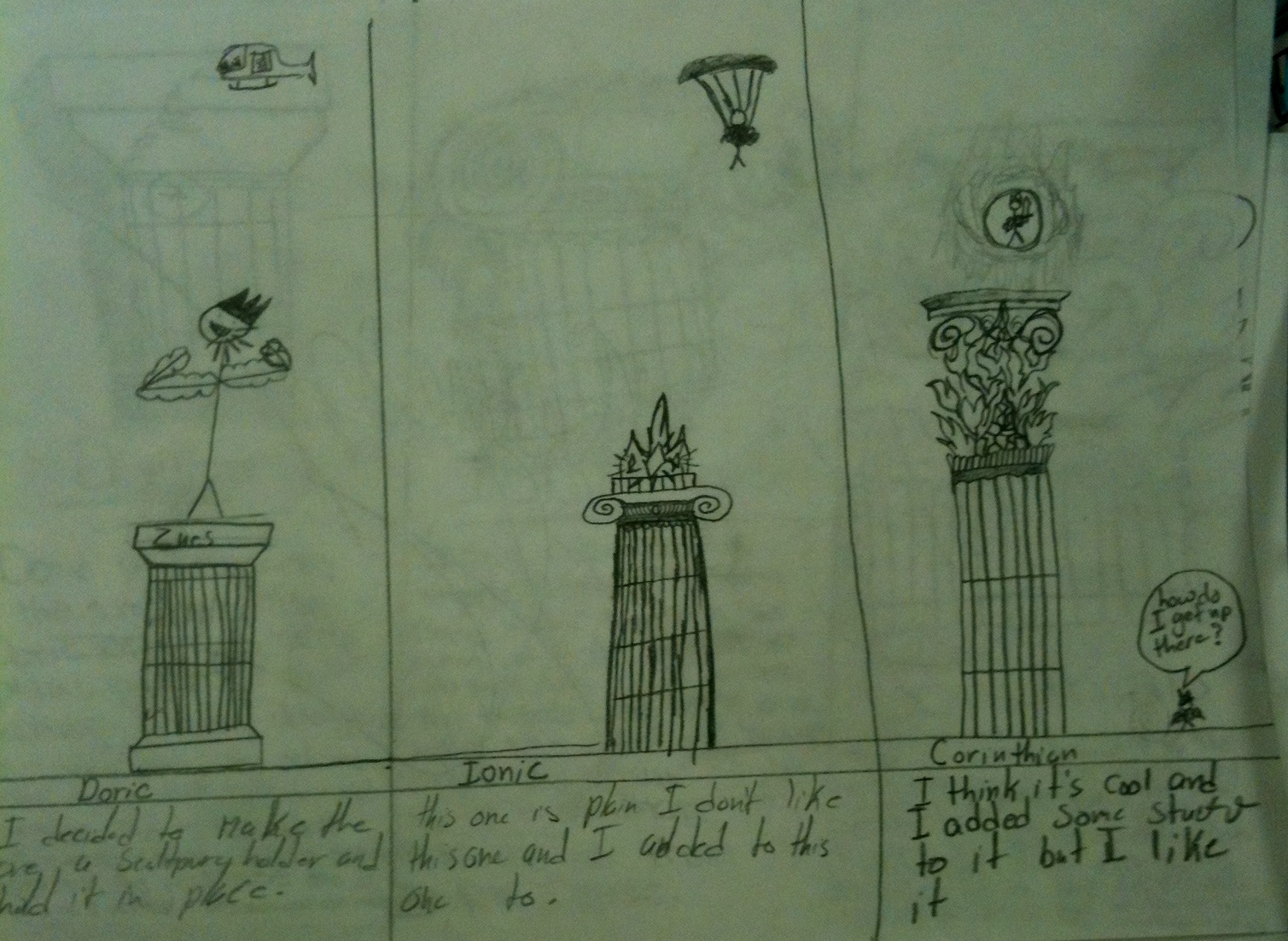 Adventures in Middle School Art Class: Greek Columns