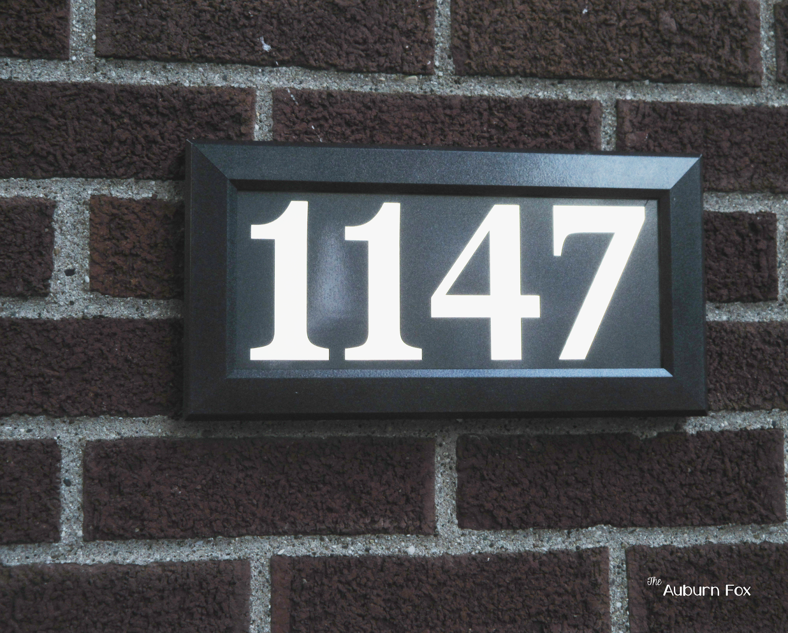 Lighted Address Sign