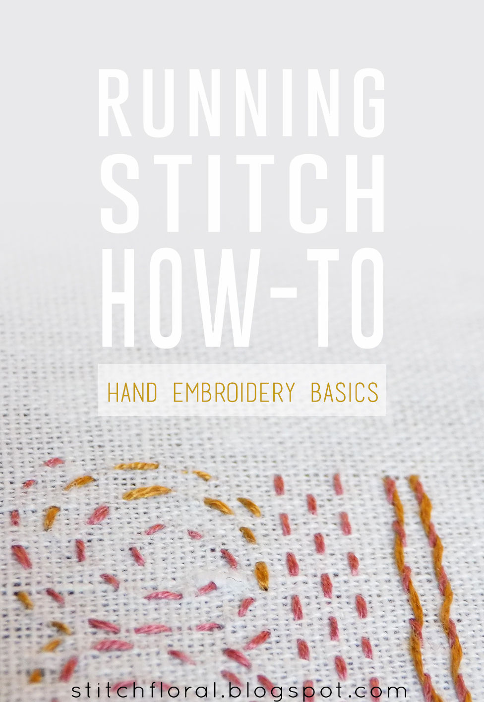 Running stitch tutorial - Stitch Floral
