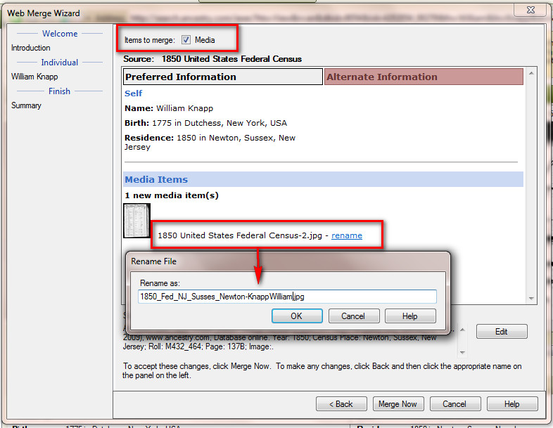 Family Tree Maker User: Genea-Musings - Knapp in 1850