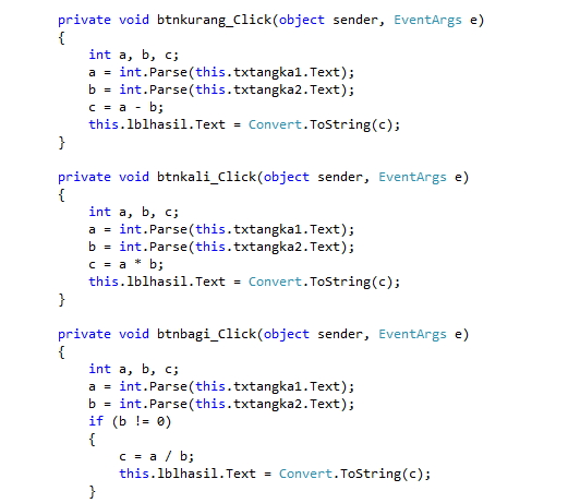Programer Gaul: Contoh kalkulator sederhana dengan C# di Visual studio