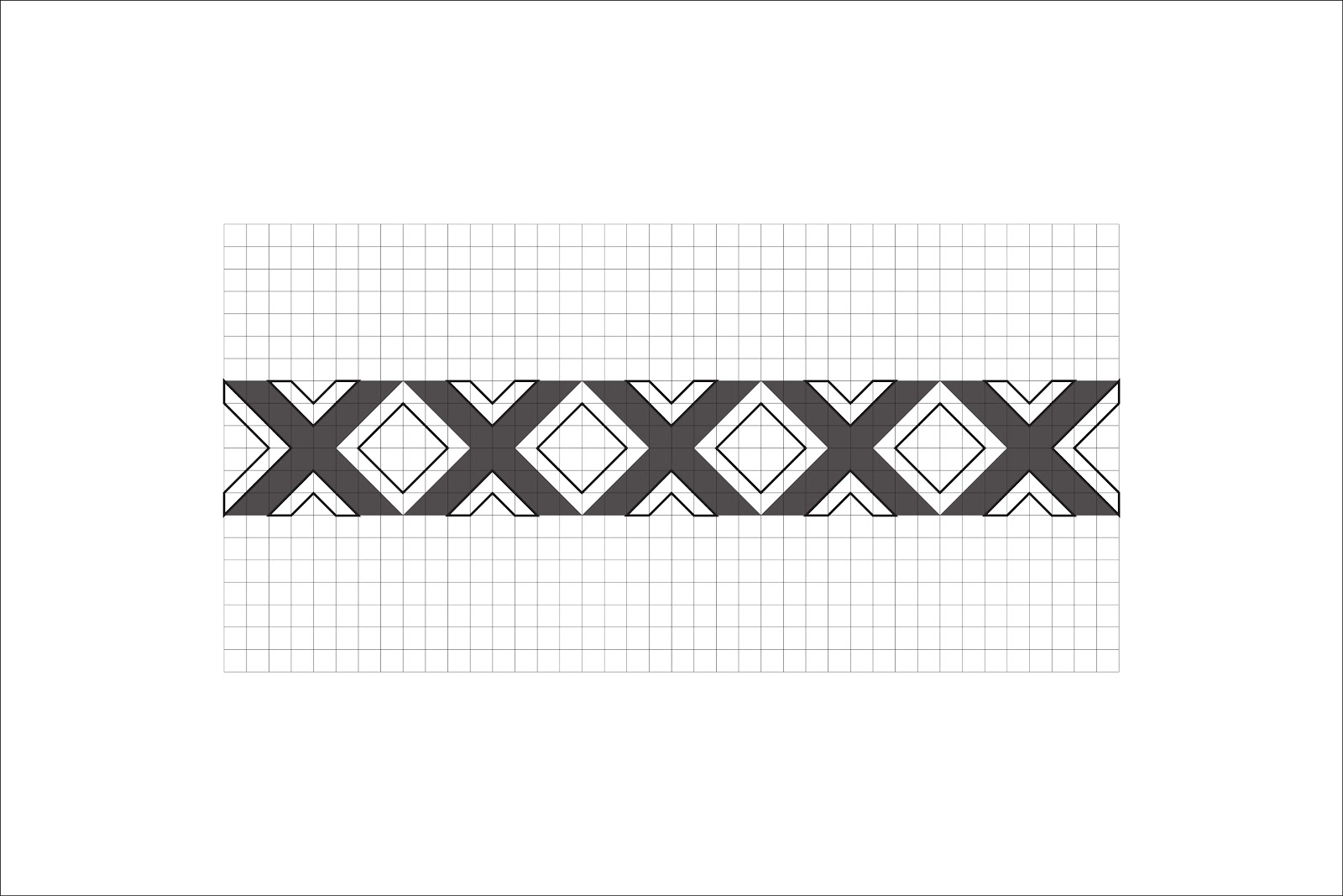 Semne Cusute: MOTIVE: crucea in X