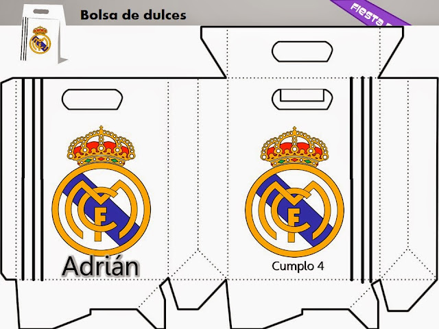 KI-110 Kit Imprimible y Editable Real Madrid | Fiesta de papel