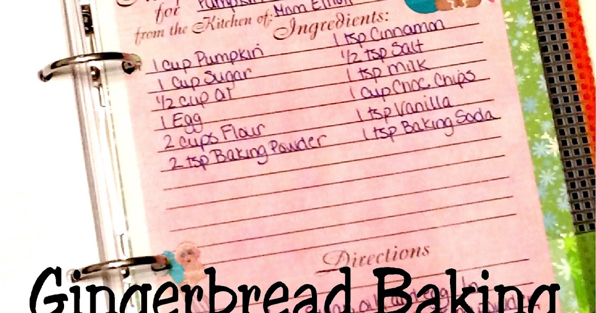 DIY Party Mom: Cute Baking Gingerbread Recipe Card Printable