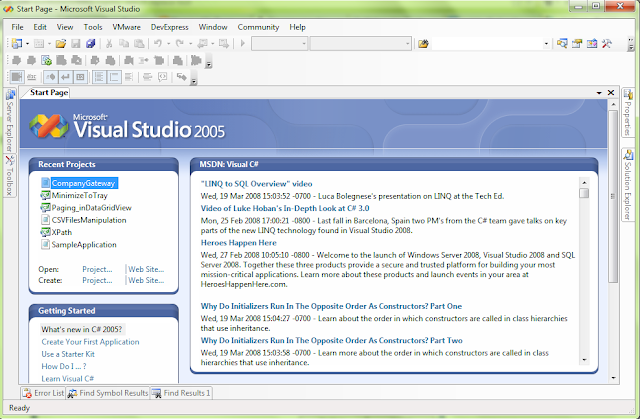 My Programming Zone: Visual Studio 2005 Window Application Project