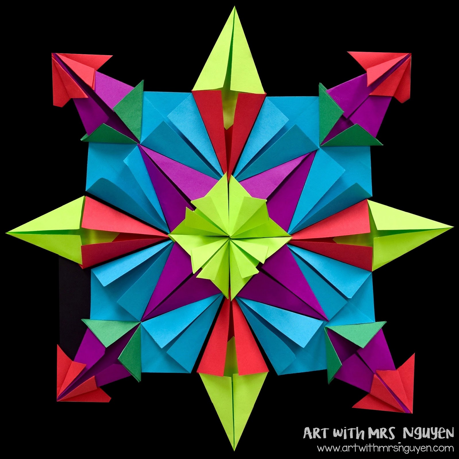 Radial Paper Relief Sculptures (5th): Part 500000 | Art with Mrs. Nguyen