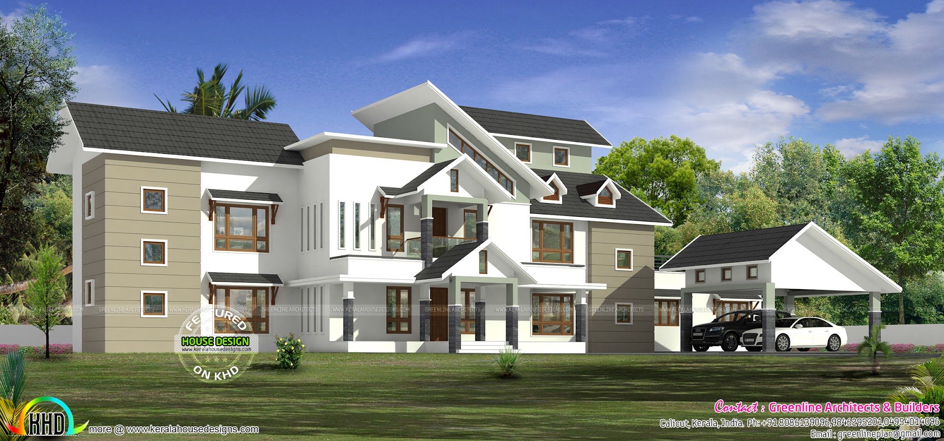 Luxury wide modern house architectufre - Kerala Home Design and Floor ...