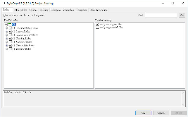 C# coding style 檢查工具 - StyleCop