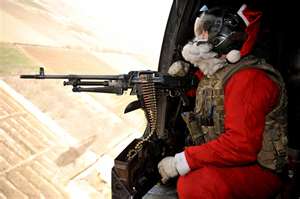SUSPACK: Santa Claus Packs A Machine Gun or Uzi - Your Choice!