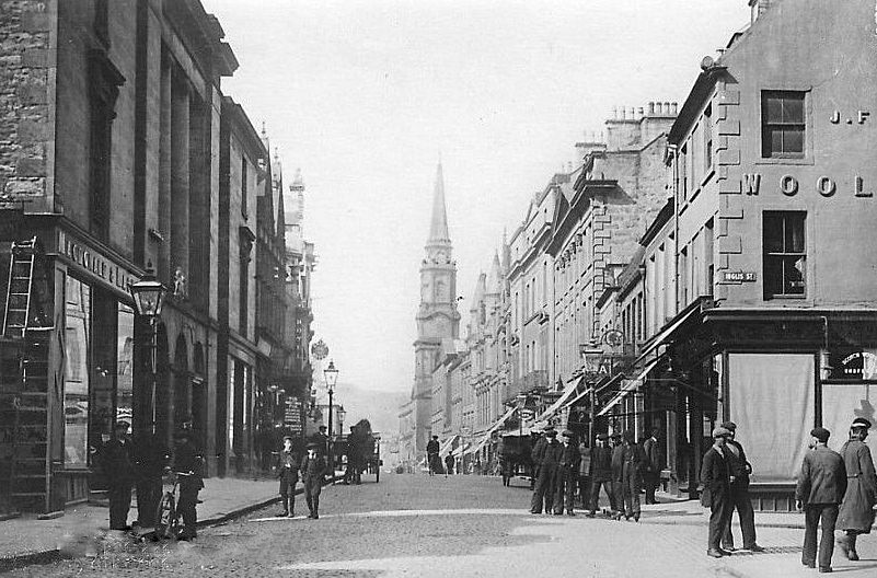 Tour Scotland: Old Photograph High Street Inverness Scotland