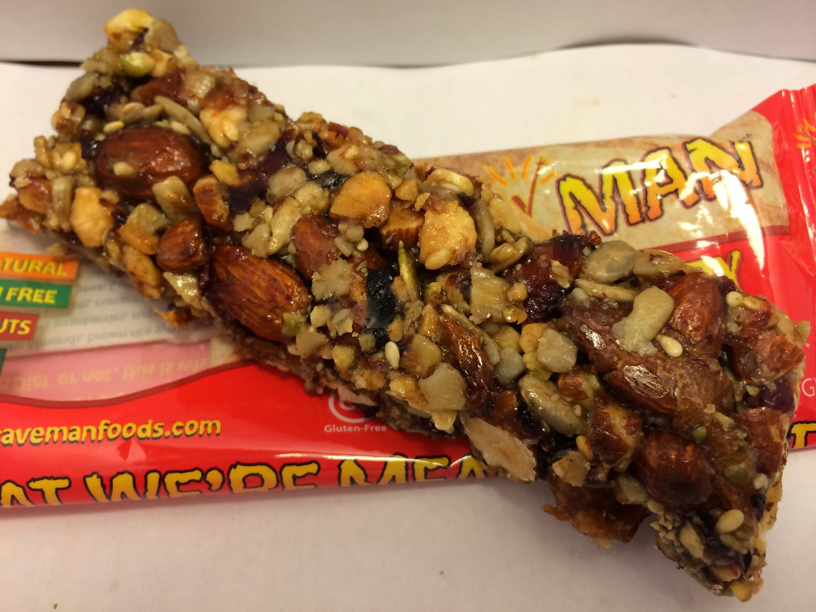 Crazy Food Dude: Review: Caveman Cranberry Apricot Bar