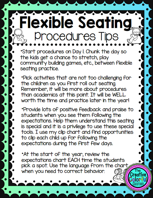 The Creative Colorful Classroom: Flexible Seating