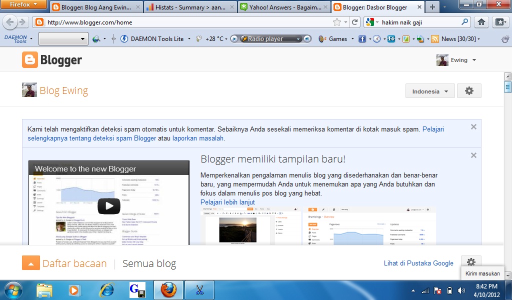 Cara Ganti Template Tampilan Blogger Baru | Blog Aang Ewing
