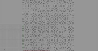 Generative Design Computing: point matrix circle | rhinoscript - python