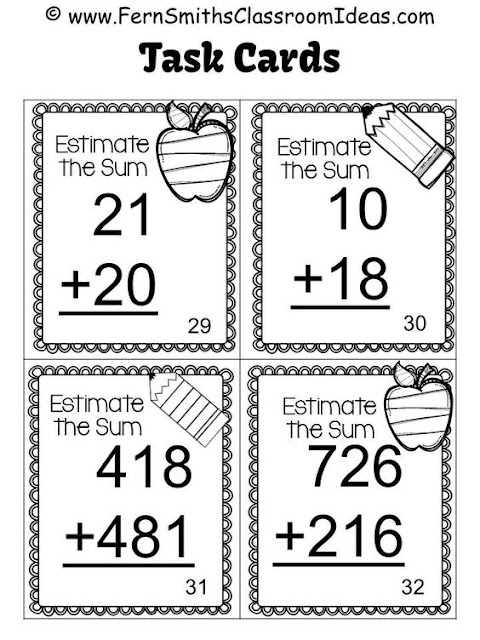 Are You Teaching How to Estimate the Sums? - Fern Smith's Classroom Ideas!