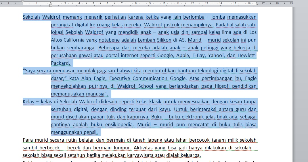 Contoh Penggunaan Indentasi di Microsoft Word dan Cara Mengaturnya ...