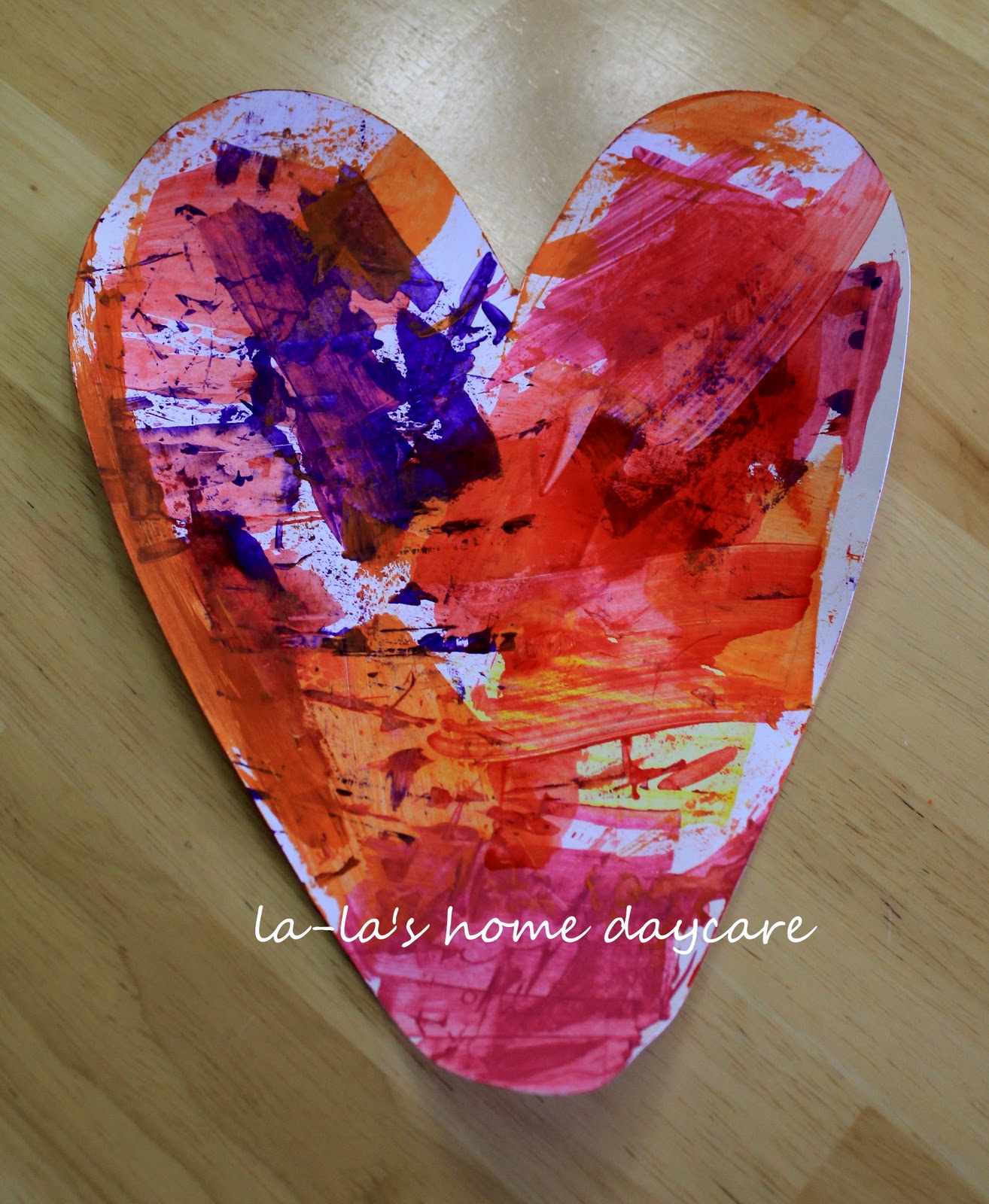 La-La's Home Daycare: Valentine's Heart Art