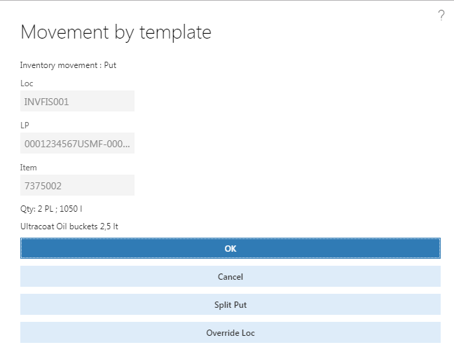 Somari su AX: D365 - Inventory movement using a template
