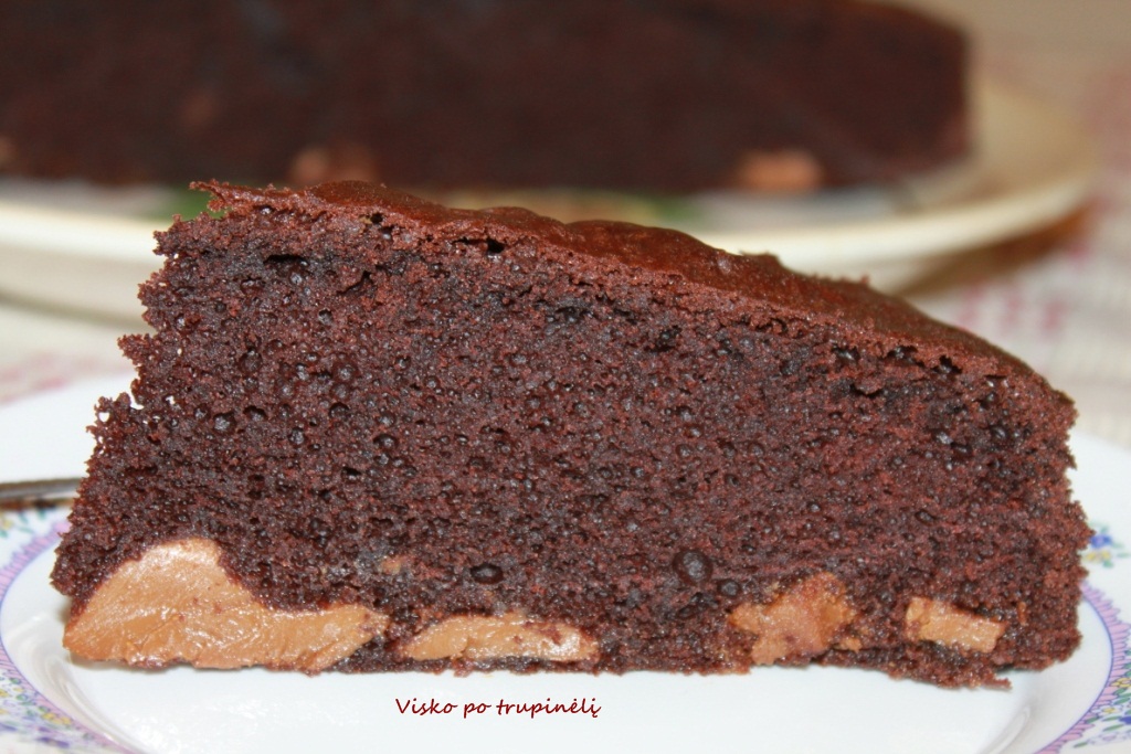 Visko po trupinėlį: Šokoladinis pyragas su 'Rududu'
