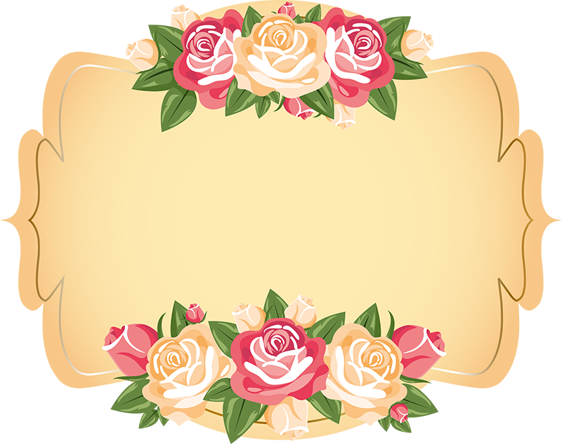 Frame floral em png